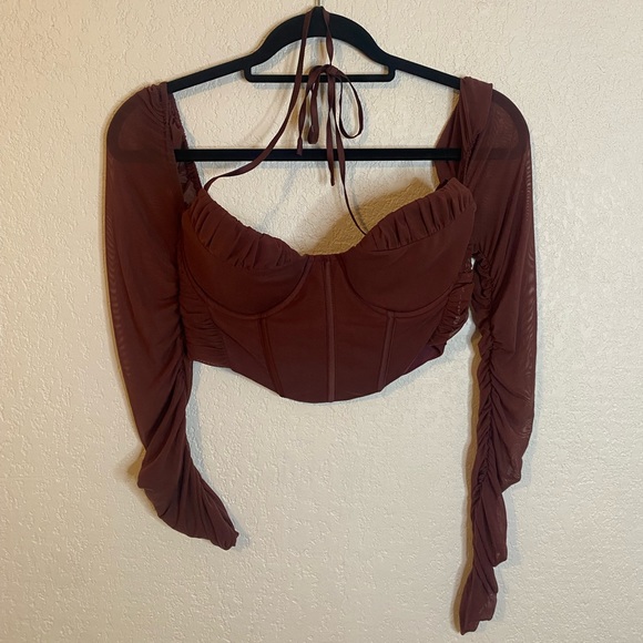 Tops | Backless Mesh Crop Top | Poshmark